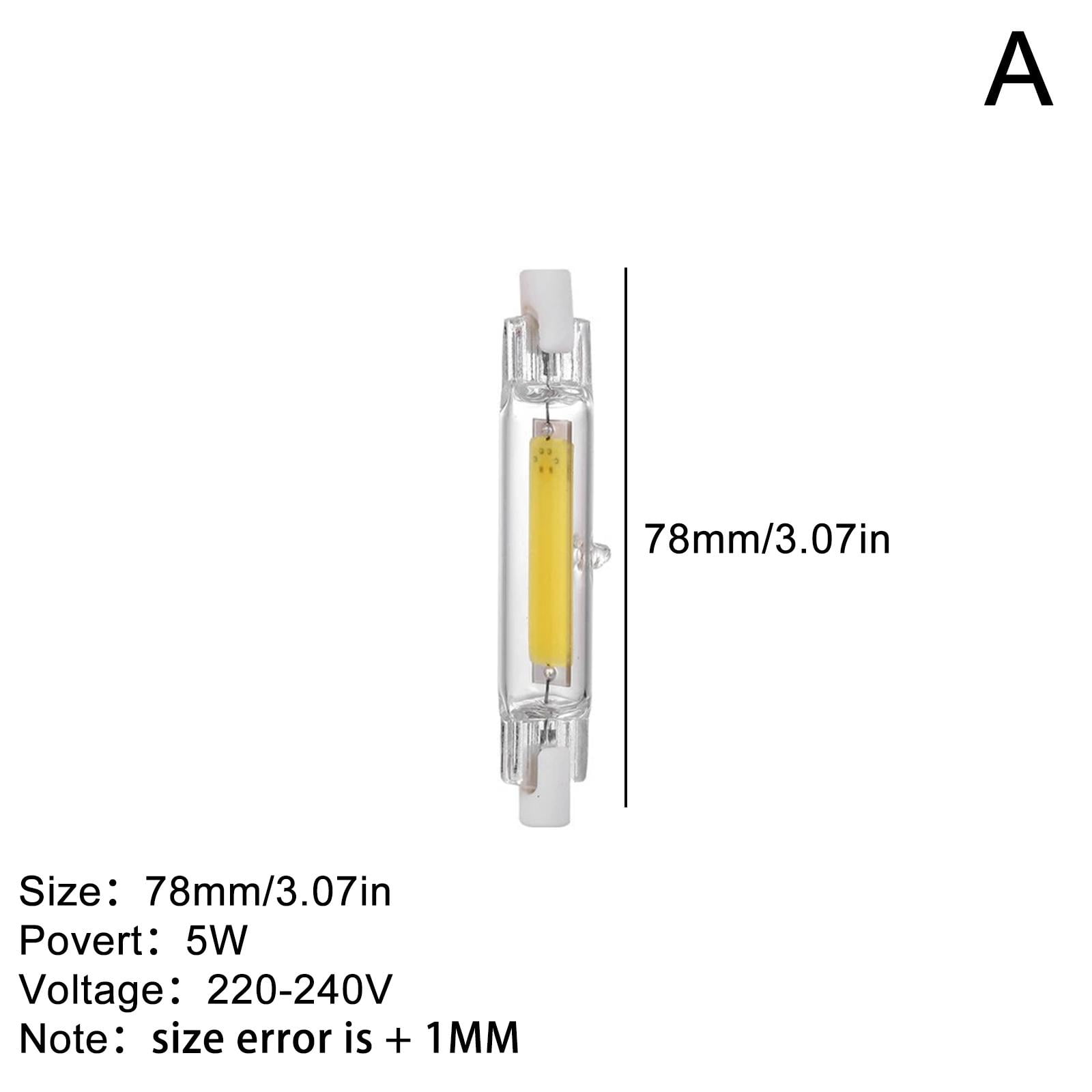 R7S LED Lamp Glass Tube COB Bulb 78MM 5W 118MM 10W 189MM 20W Corn Lamp ...