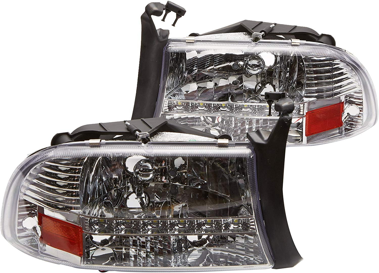 R8 Style DRL LED Light Strip Headlight Head Lamp Replacement in Chrome ...