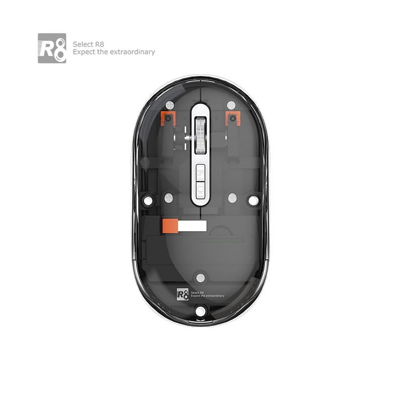 R8 Transparent Wireless Bluetooth Dual-Mode Mouse Mute Desktop ...