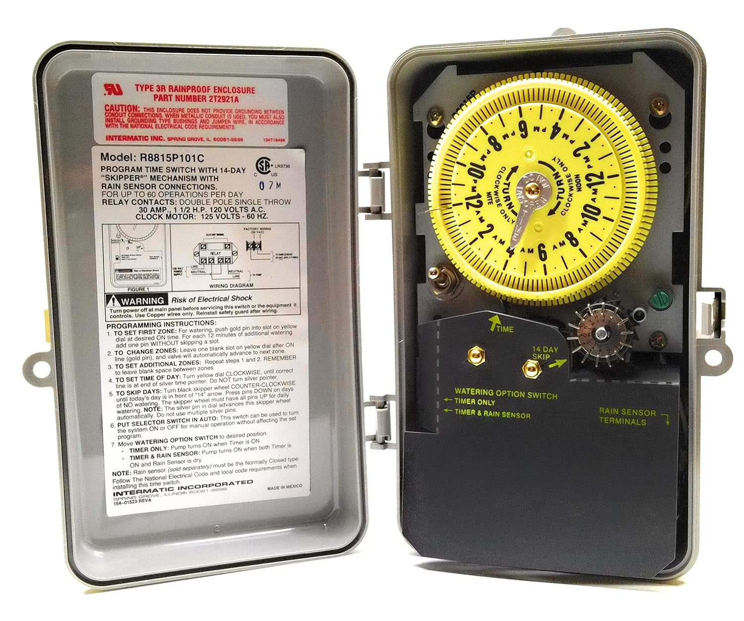 R8815P101C Pool/Sprinkler/Irrigation Timer - 24 Mechanical Sprinkler ...