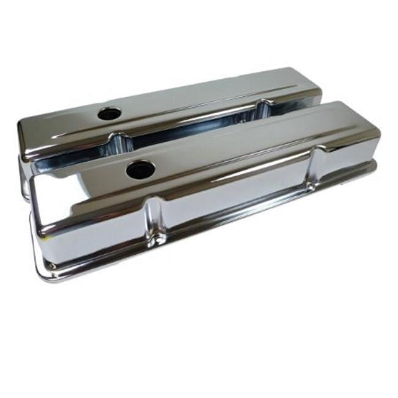 R9215 3.62 in. Steel Valve Covers for 1958-1986 SB Chevy, Chrome ...