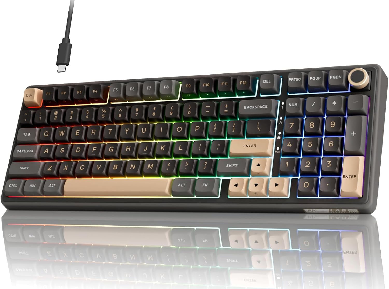 R98 Pro Wired Mechanical Keyboard, 96% Creamy Gaming Keyboard RGB ...