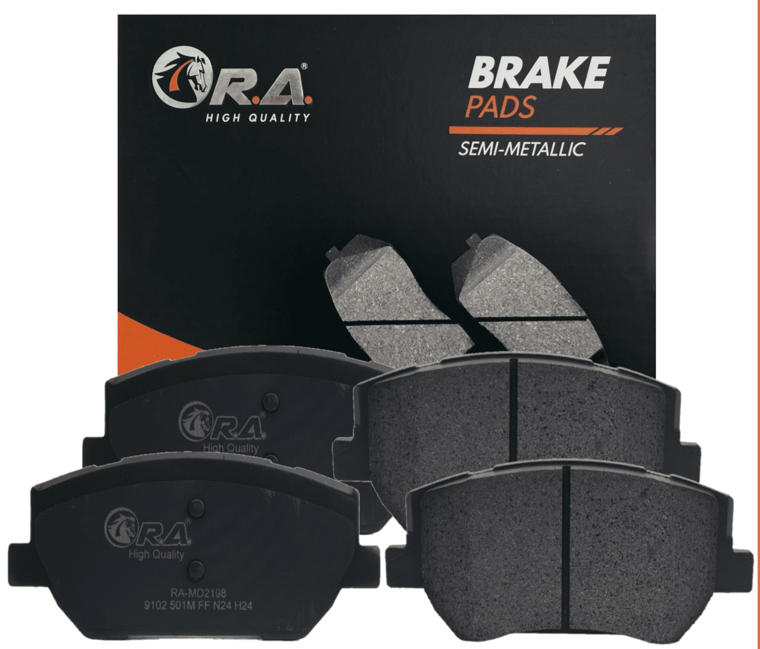 RA-MD2198 Front Disc Brake Pads for Hyundai Santa Fe SE SEL GLS 2019 ...