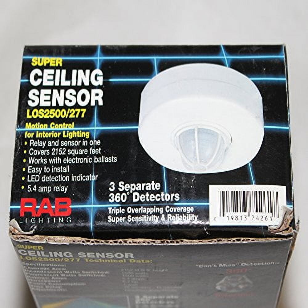 RAB Lighting LOS2500/277 360-Degree Ceiling Mount Occupancy Sensor For ...