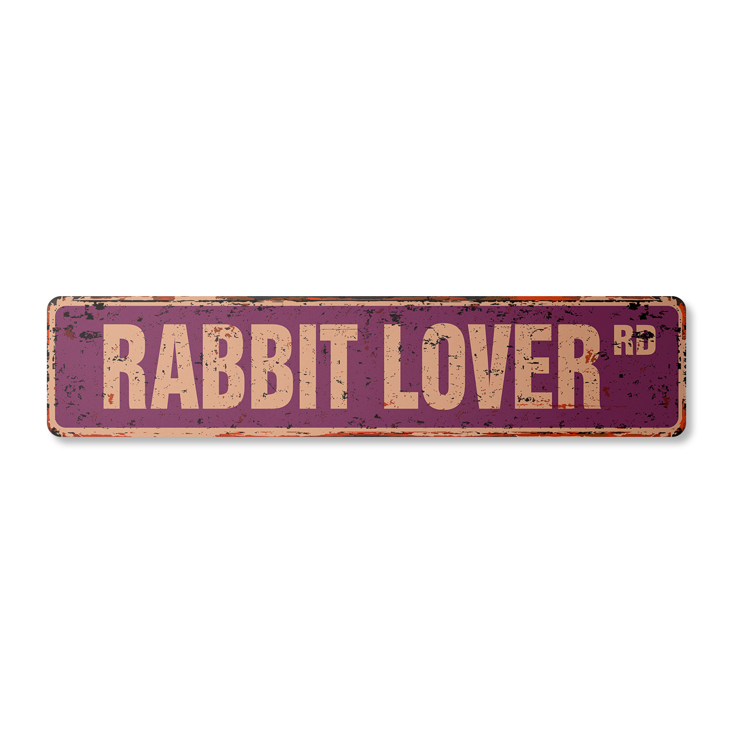 RABBIT LOVER Vintage Plastic Street Sign cage bunny rabbits xing hare ...