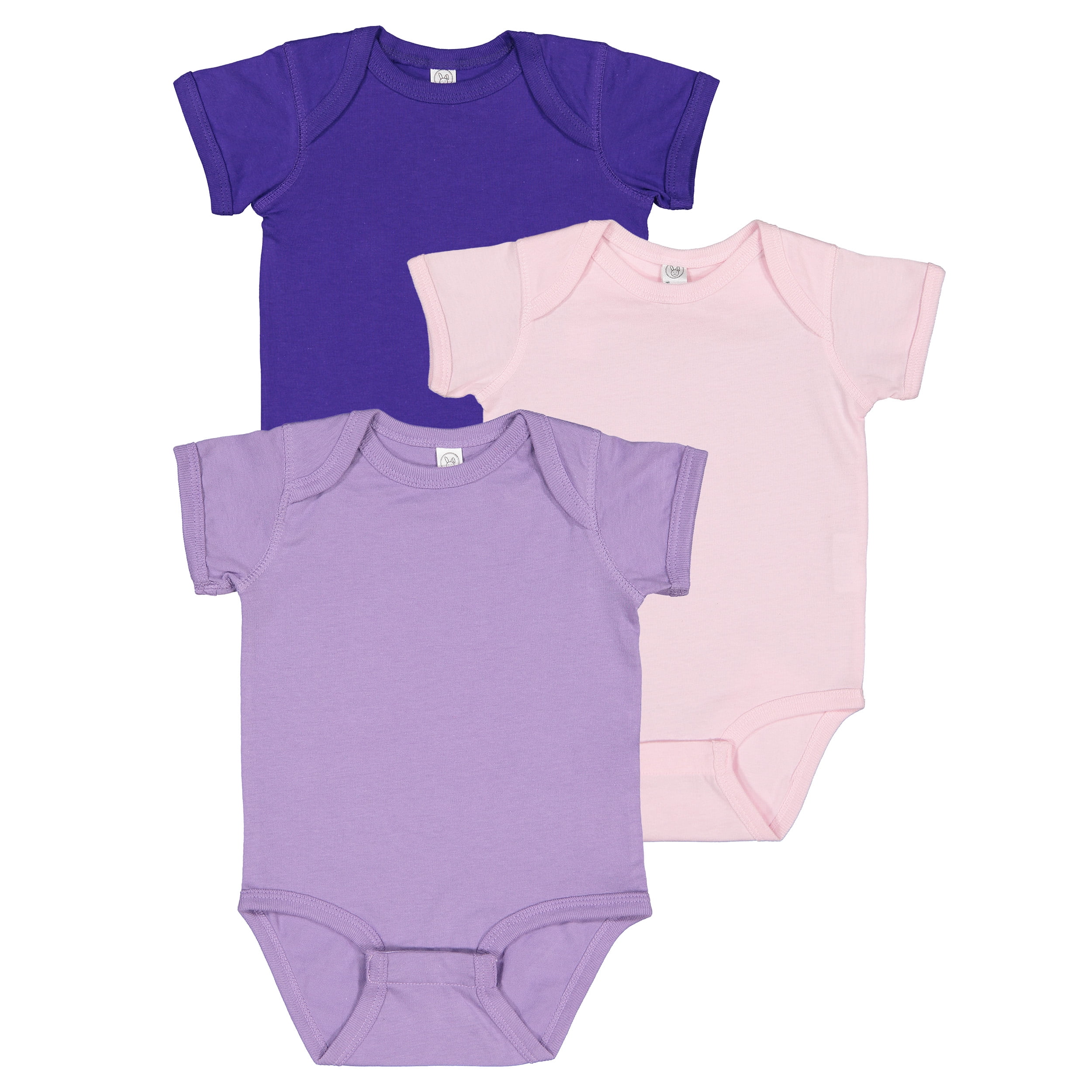 Rabbit Skins Baby Bodysuit Unisex Cotton Basic Lavender/Ballerina ...