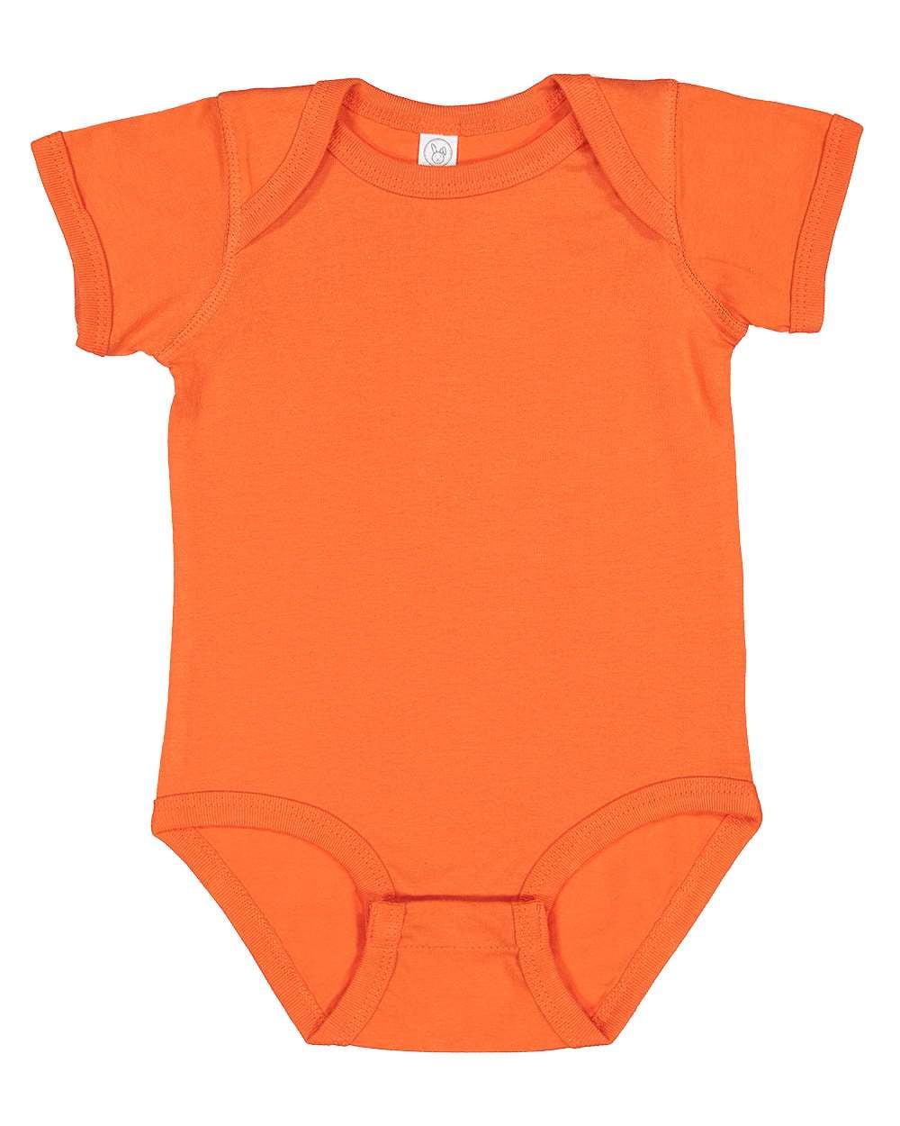 RABBIT SKINS Baby Soft Fine Jersey Short Sleeve Bodysuit (4424) Orange ...