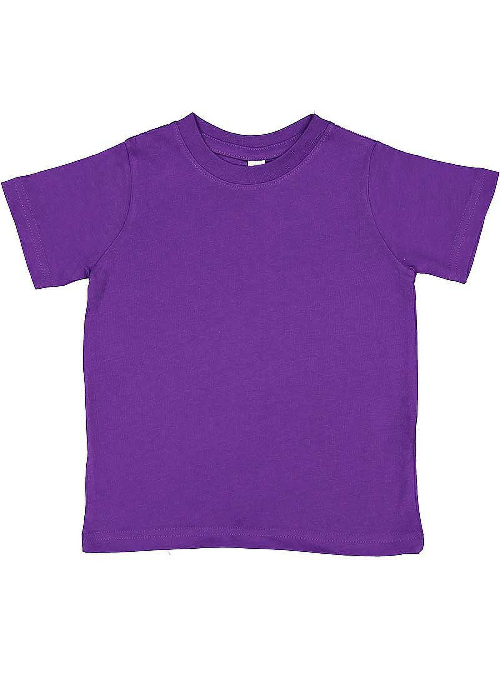 RABBIT SKINS Fine Jersey Toddler T-Shirt Boy & Girl| Kids Tee| Blank Child Tshirt, Pro Purple, 5 ...