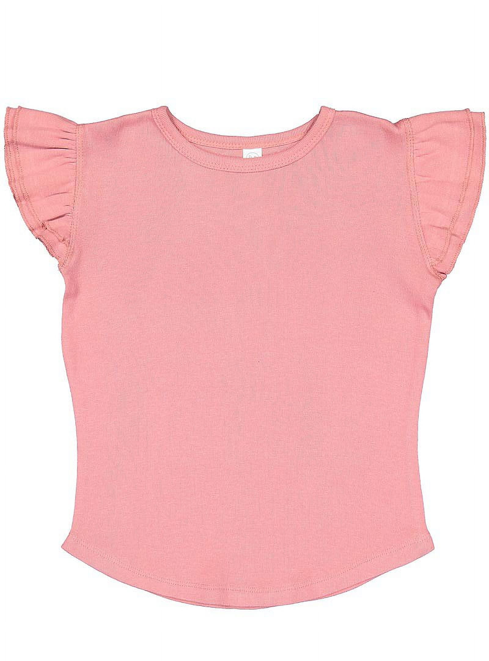 RABBIT SKINS Toddler Girls Flutter Sleeve Tee | Cute T-Shirt with ...
