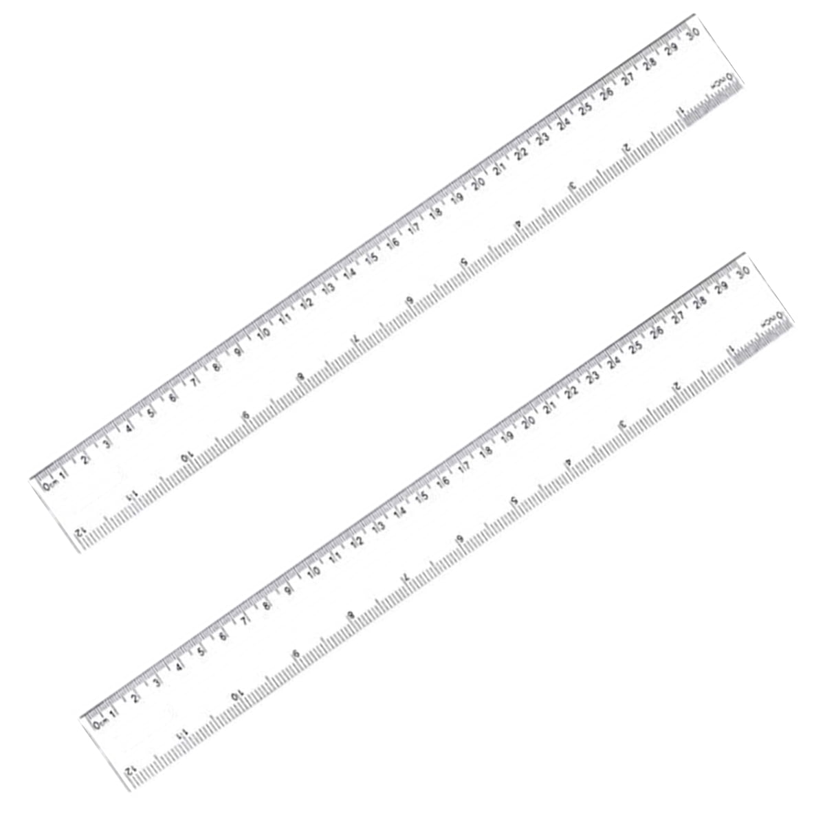 RABBITH 2Pcs Clear Acrylic Straight Ruler Measuring Range 0-30cm ...