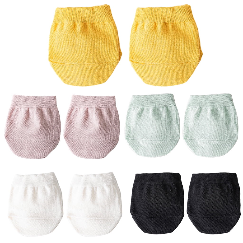 RABBITH 5 Pairs Women Toe Topper Liner Half Socks Seamless Non-Skid ...