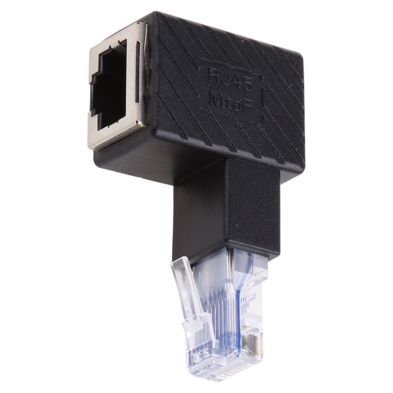 RABBITH 90 Degree Right Left Up Down Angle RJ45 Male to Female for Cat ...