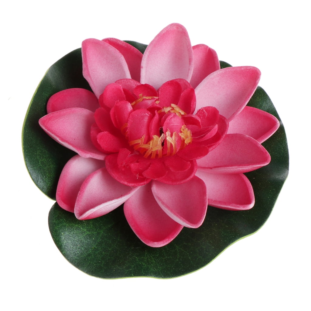RABBITH Artificial Fake Floating Flowers Lotus Water Lily Plants Garden ...