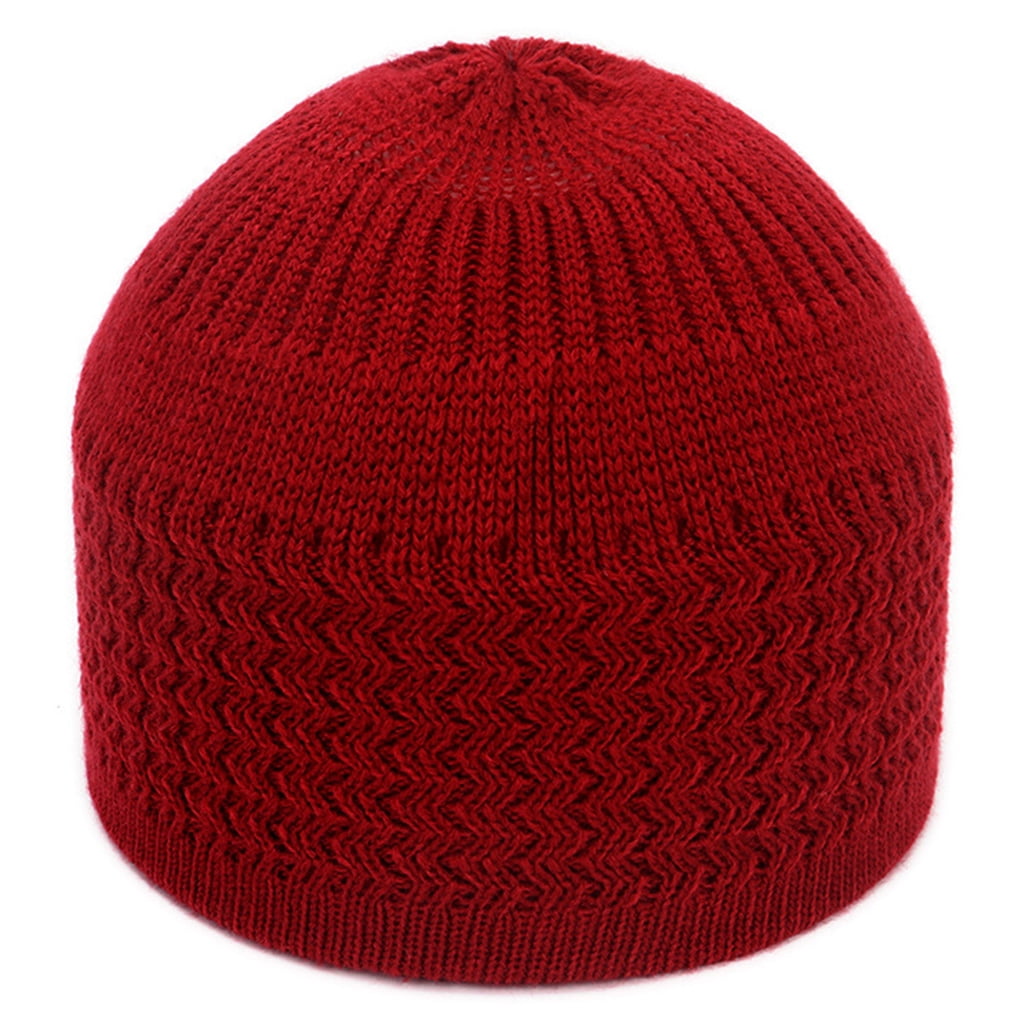 RABBITH Cap Islamic Prayer Mens Muslim Hat Acrylic Fiber Knitted Style ...