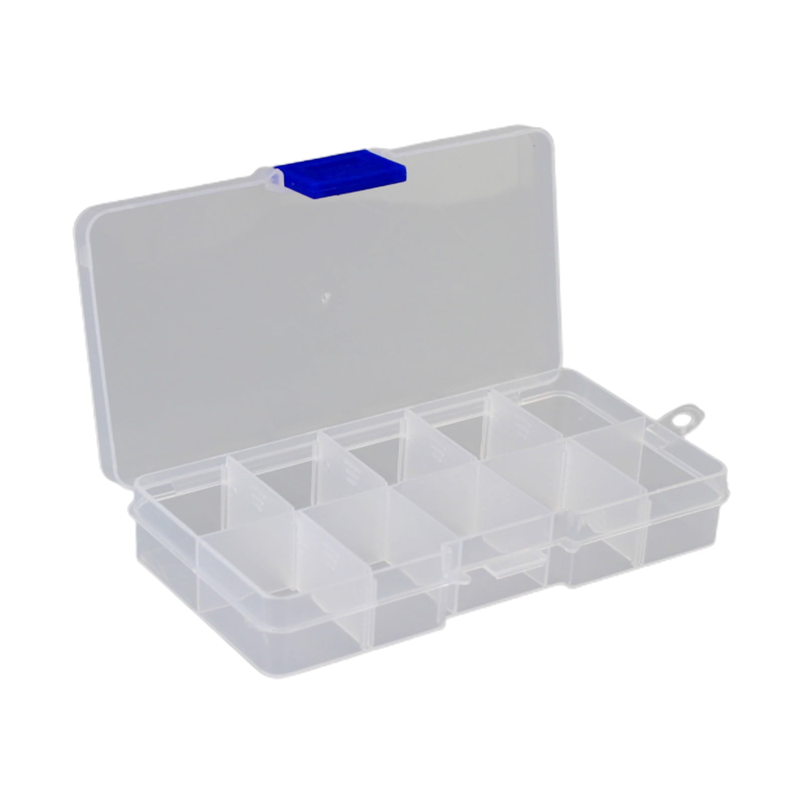RABBITH Clear Plastic Storage Box 10 Compartment with Sealing Lid ...