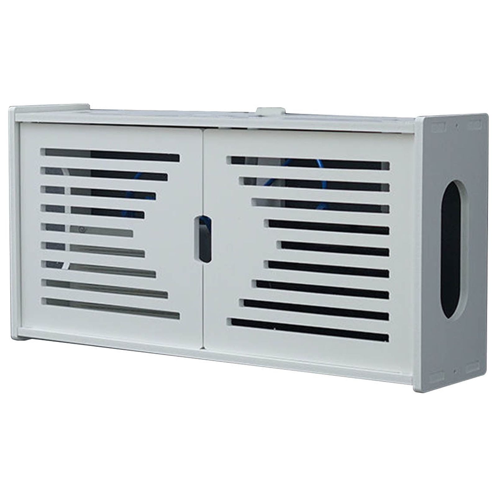 RABBITH Wifi Router Storage Box Wall Hanging Shelf Wooden Bracket Free ...