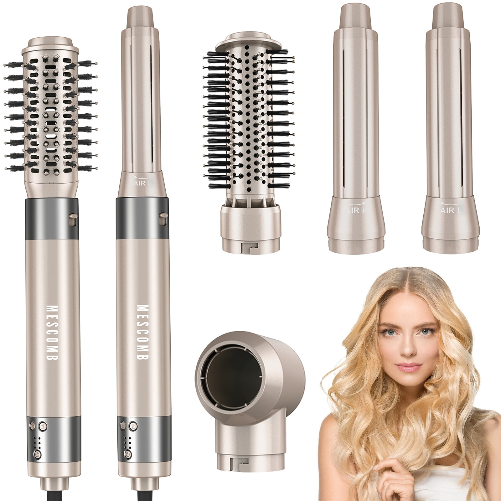 RACCOMB High Speed Hair Dryer Brush, 5 in 1 Blow Dryer Brush with ...