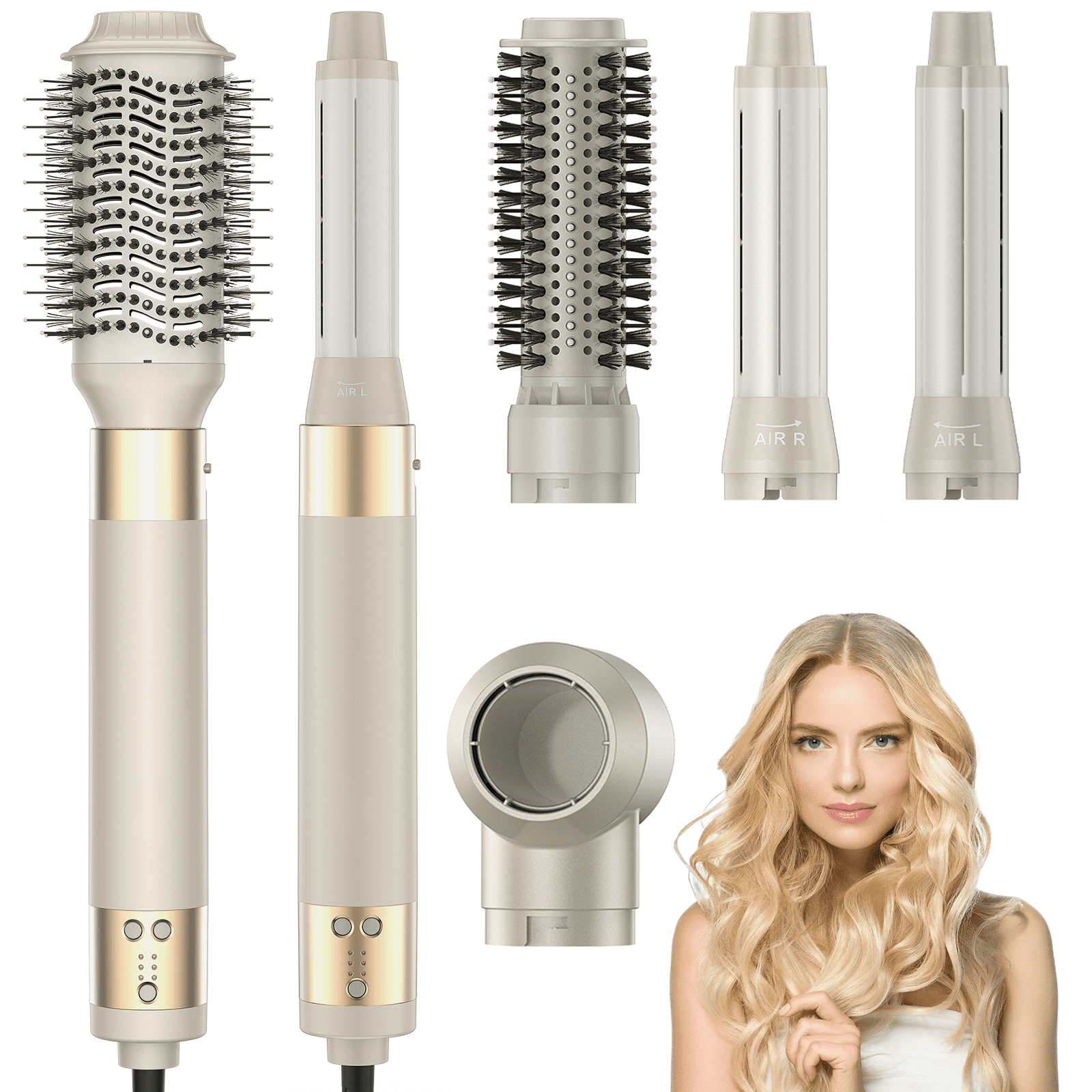 RACCOMB High Speed Hair Dryer Brush, 5 in 1 Blow Dryer Brush with ...