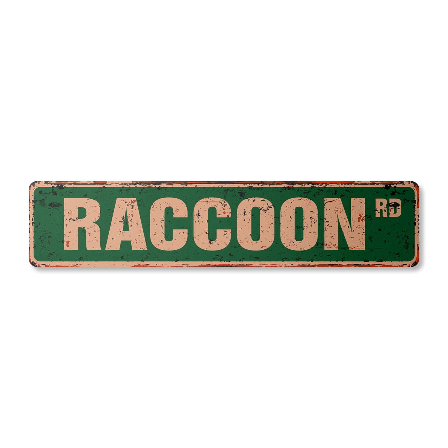 RACCOON Vintage Plastic Street Sign raccoons lover small animal xing ...
