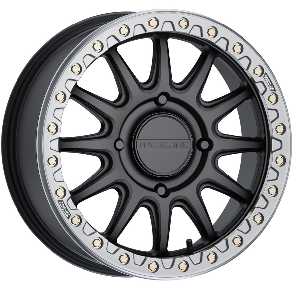 RACELINE WHEELS Alpha Wheel - Front/Rear - Black with Gun Metal Ring ...