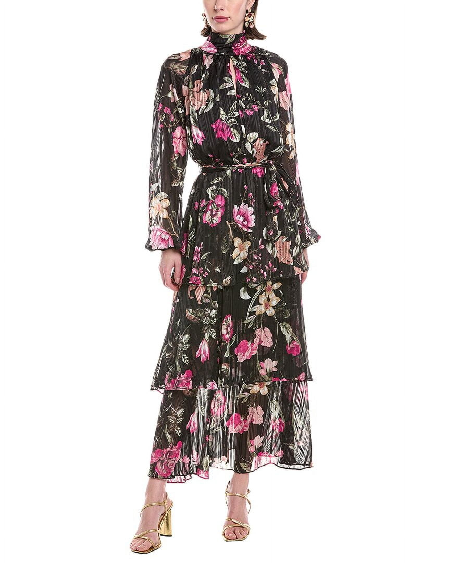 RACHEL Rachel Roy womens Mae Chiffon Midi Dress, 2, Black - Walmart.com