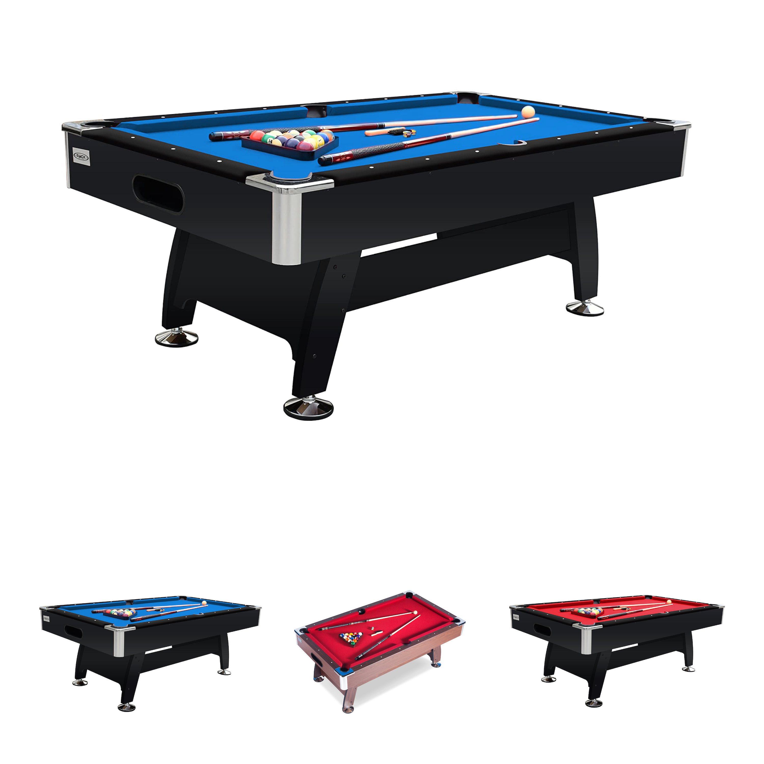 RACK Draco 7-Foot Tournament Billiard/Pool Table with Ball Return Set ...