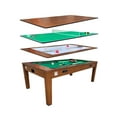 RACK Luxor 7.5-Foot 4-in-1 Multi-Game Swivel Billiard/Pool Table (Green ...