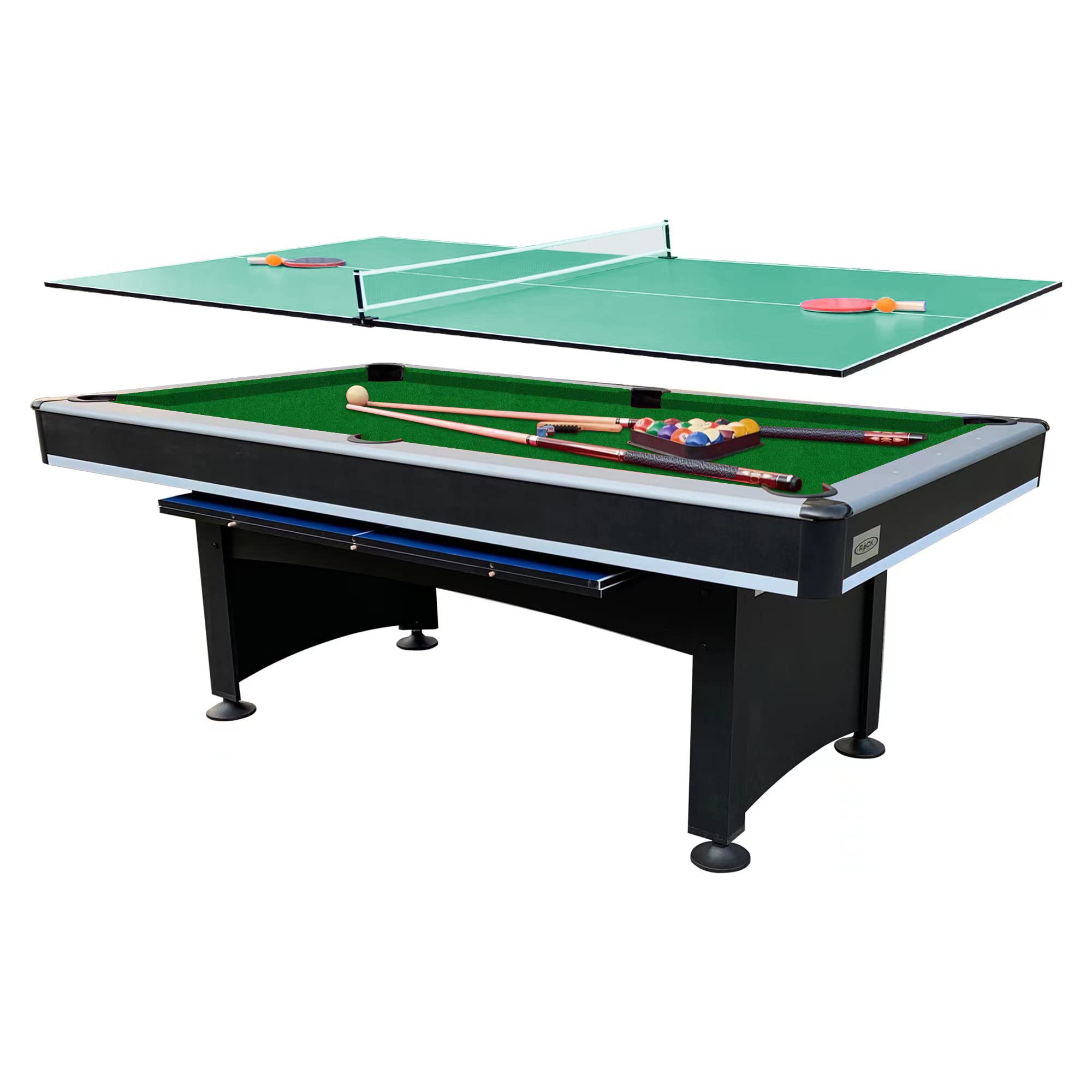 Fat Cat Pockey 7' 2-in-1 Billiards and Air Hockey Game Table - Walmart.com