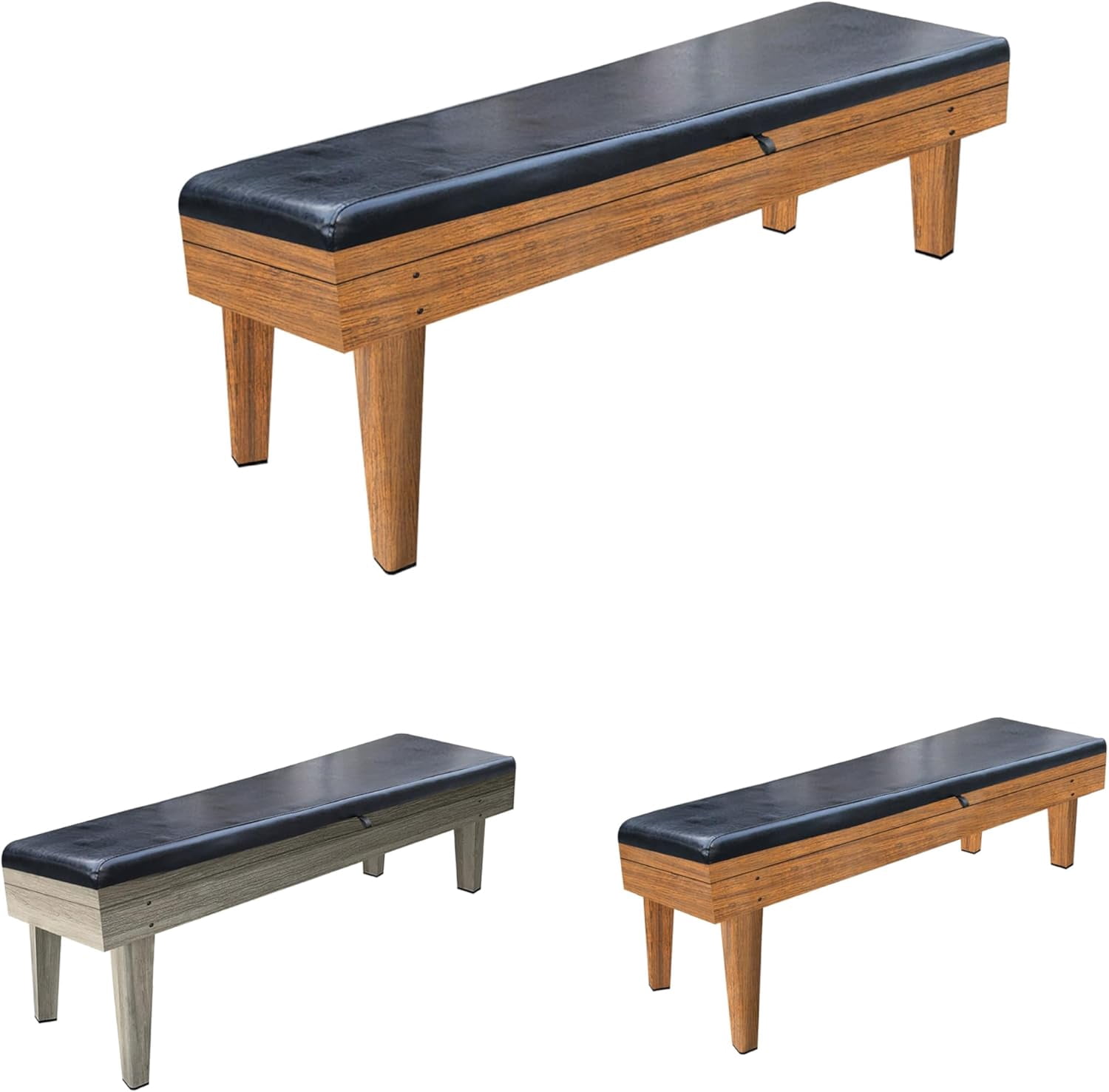 RACK Tuscany 6-Foot Storage Bench (Brown) – Leather Upholstered Indoor ...