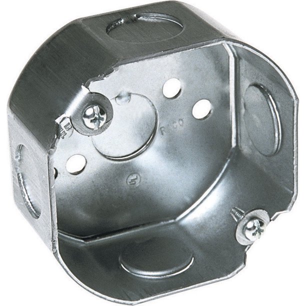 RACO 110 Octagon Box 1-Gang Steel Gray - Walmart Business Supplies