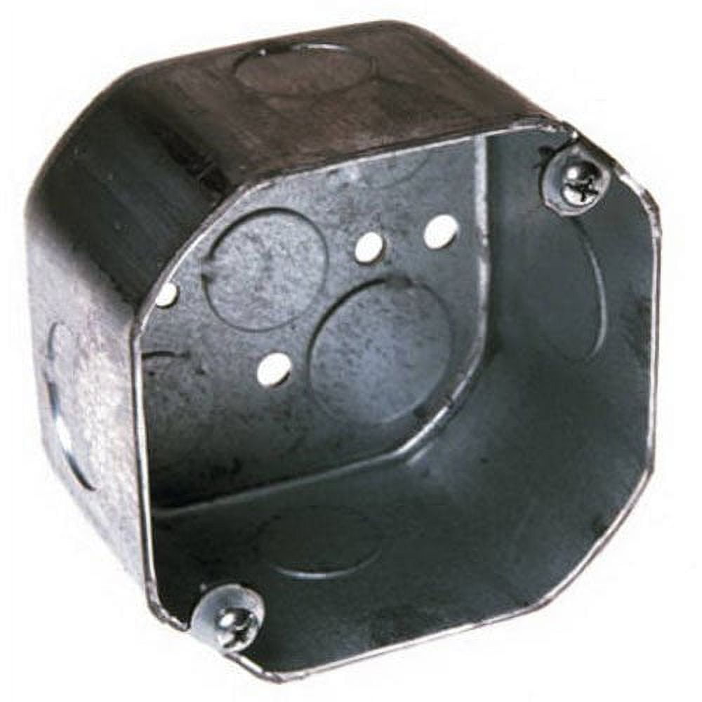 Raco 167 Octagonal Box, 4 in OAW, 2-1/8 in OAD, 4 in OAH, 6-Gang, 9 ...