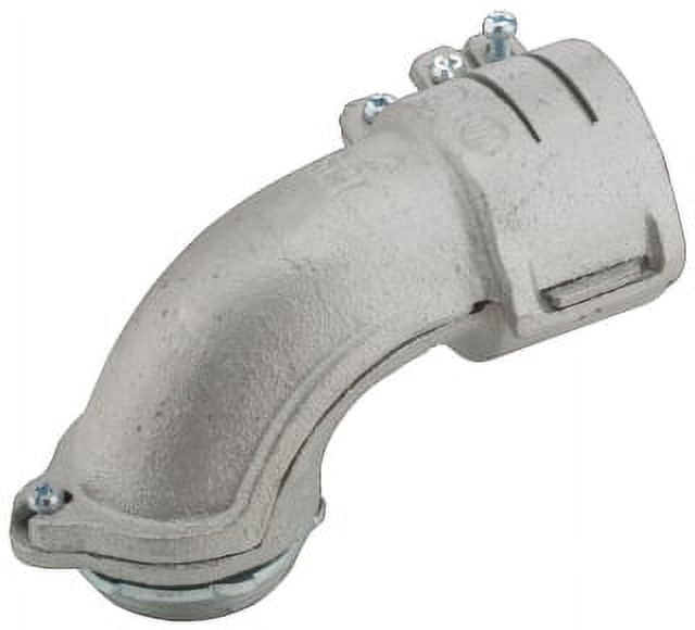 RACO 2210, 2-1/2"" 90 Degree Flex Squeeze Connector for Armored Cable ...