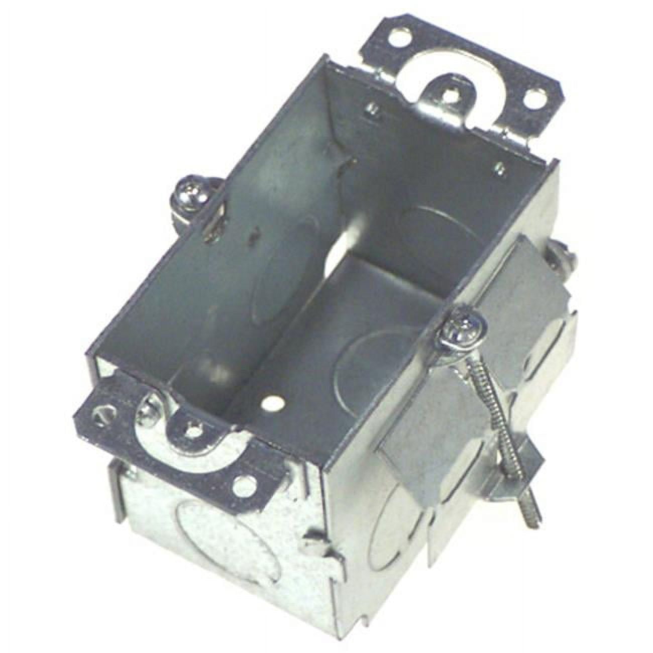 RACO 506 Switch Box, 1 -Gang, 4 -Knockout, Steel, Gray, Galvanized ...