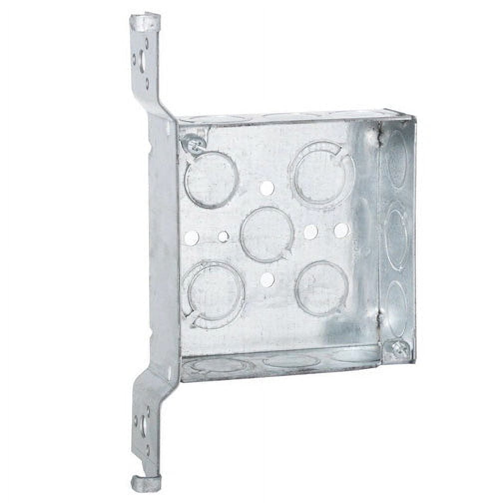 RACO 8197 Steel FH Bracket Square Box, Welded with Conduit KO's, 4" x 1 ...