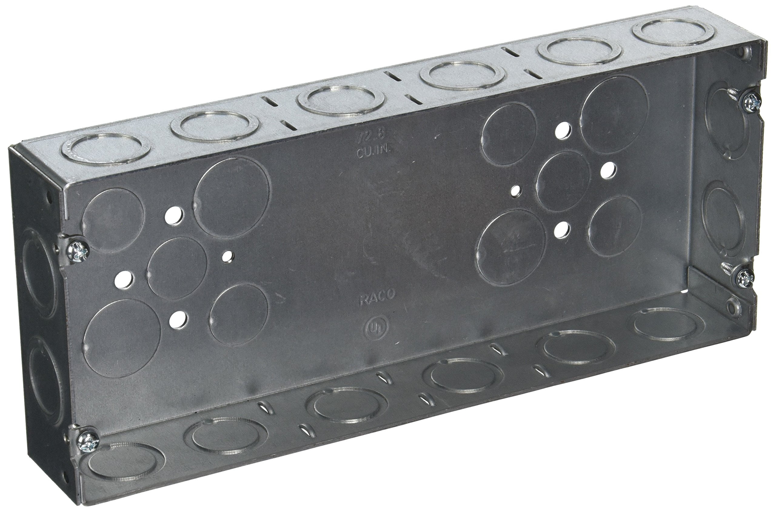 RACO 953 (4) Gang 1-5/8-Inch Deep Welded Gang Electrical Box with (16 ...