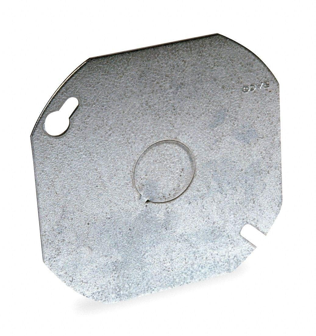 RACO Galvanized Steel Electrical Box Cover, Box Type: Octagon, Number ...