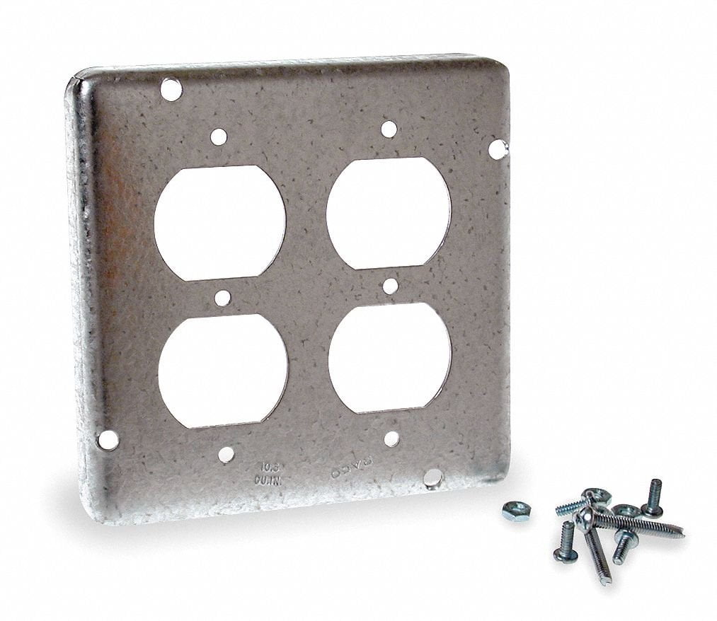 RACO Galvanized Steel Electrical Box Cover, Box Type: Square, Number of ...