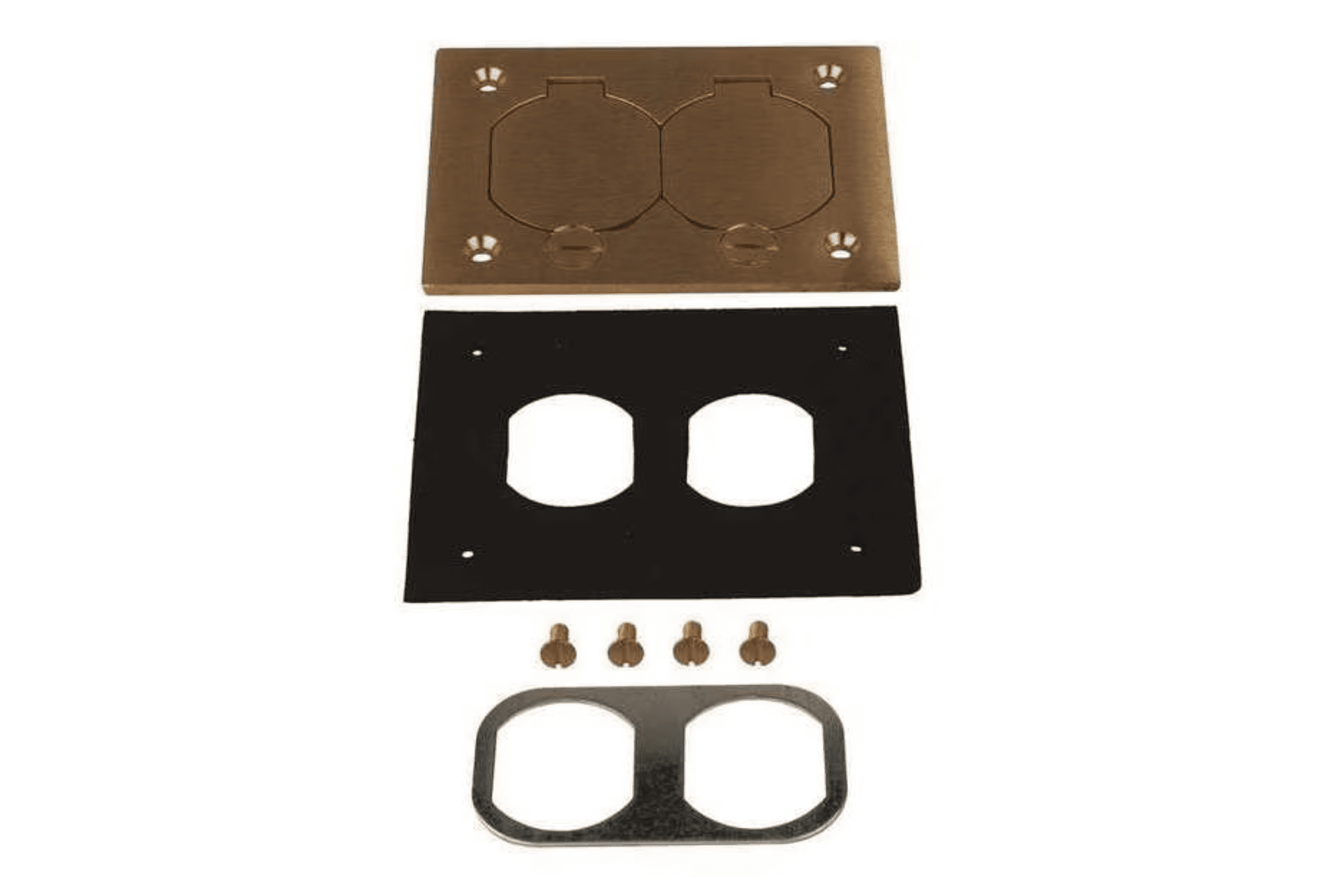 RACO Rectangular Floor Box Cover 6250 - Single Gang Solid Brass Cover ...