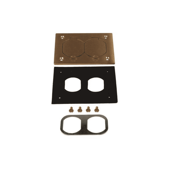 RACO Rectangular Floor Box Cover 6250 - Single Gang Solid Brass Cover ...