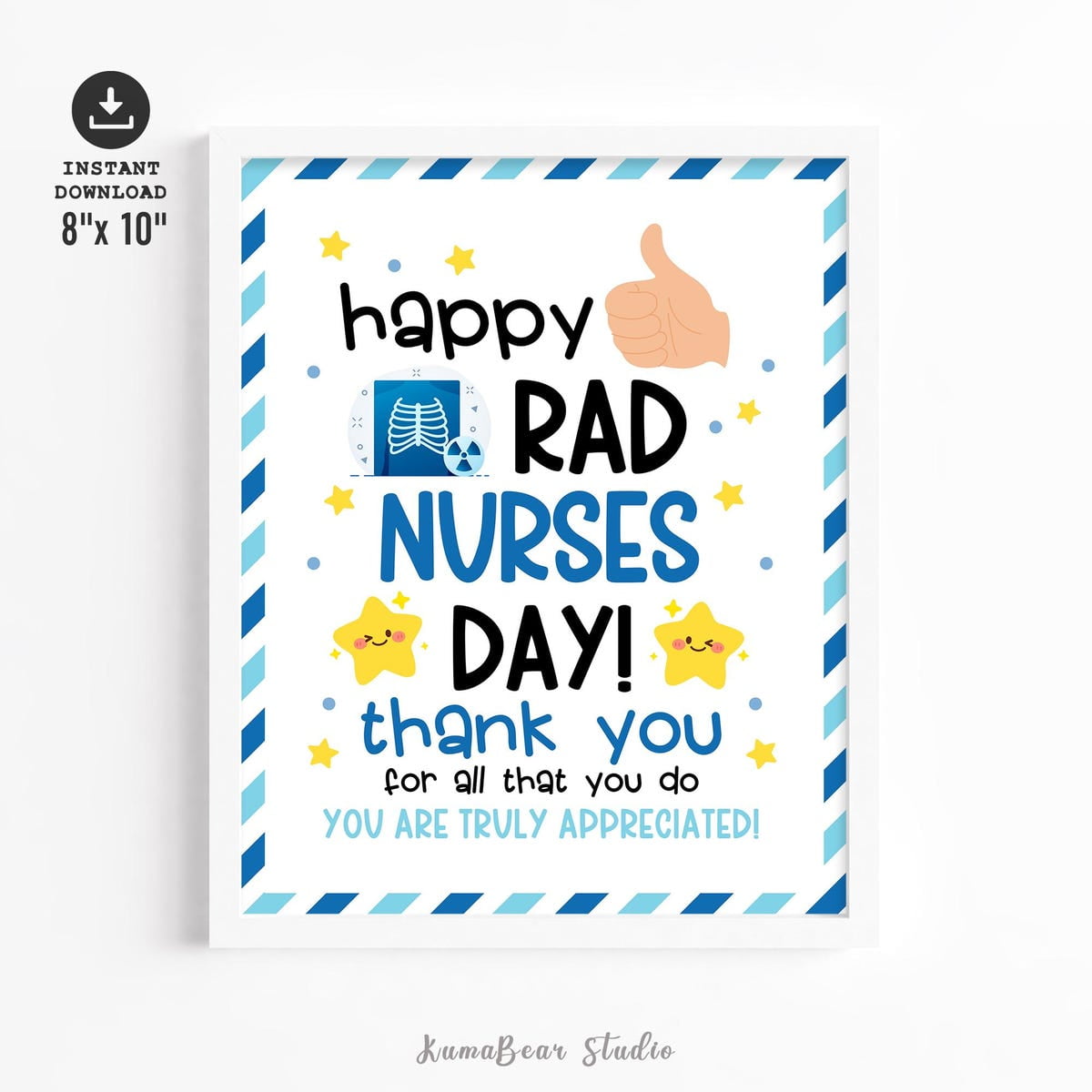 RAD Nurses Day Poster, Radiology Nurses Day Sign Printable, Thank You ...