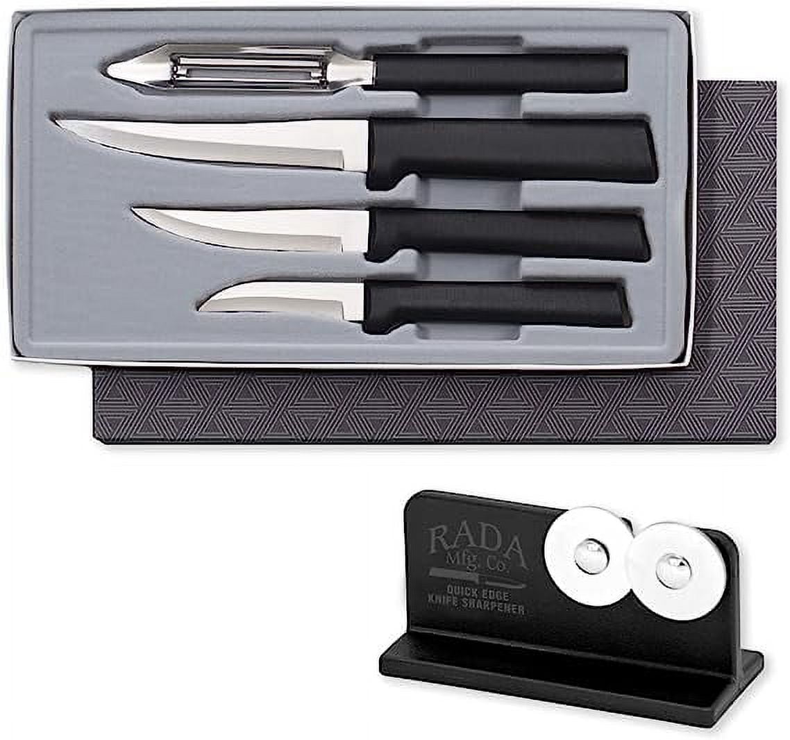 Rada Cutlery 4-Piece Meal Prep Gift Knives Set with Quick Edge ...