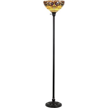 RADIANCE Goods Tiffany-Style 1 Light Iris Torchiere Floor Lamp 17 ...