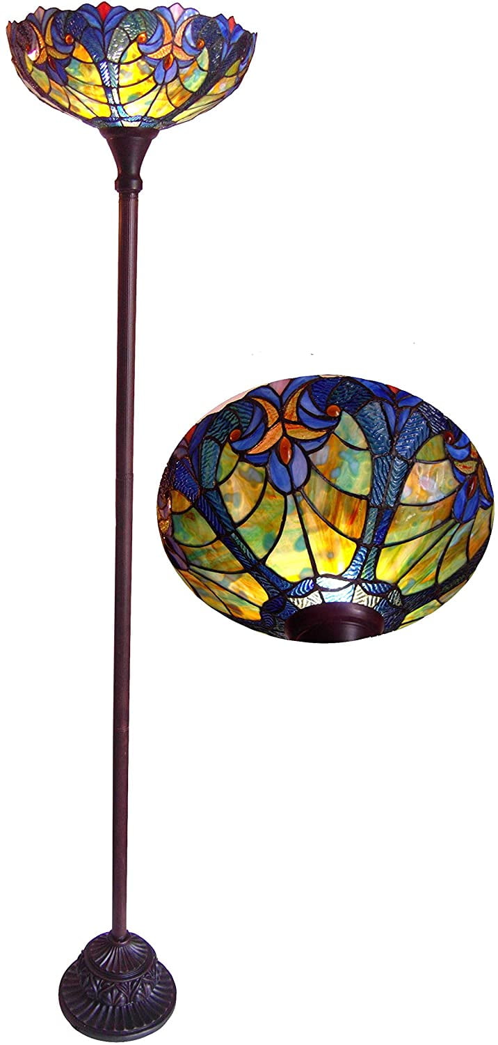 RADIANCE Goods Tiffany-Style 1 Light Victorian Torchiere Floor Lamp 15 ...