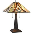 RADIANCE Goods Tiffany-Style 2 Light Mission Table Lamp 16" Shade ...