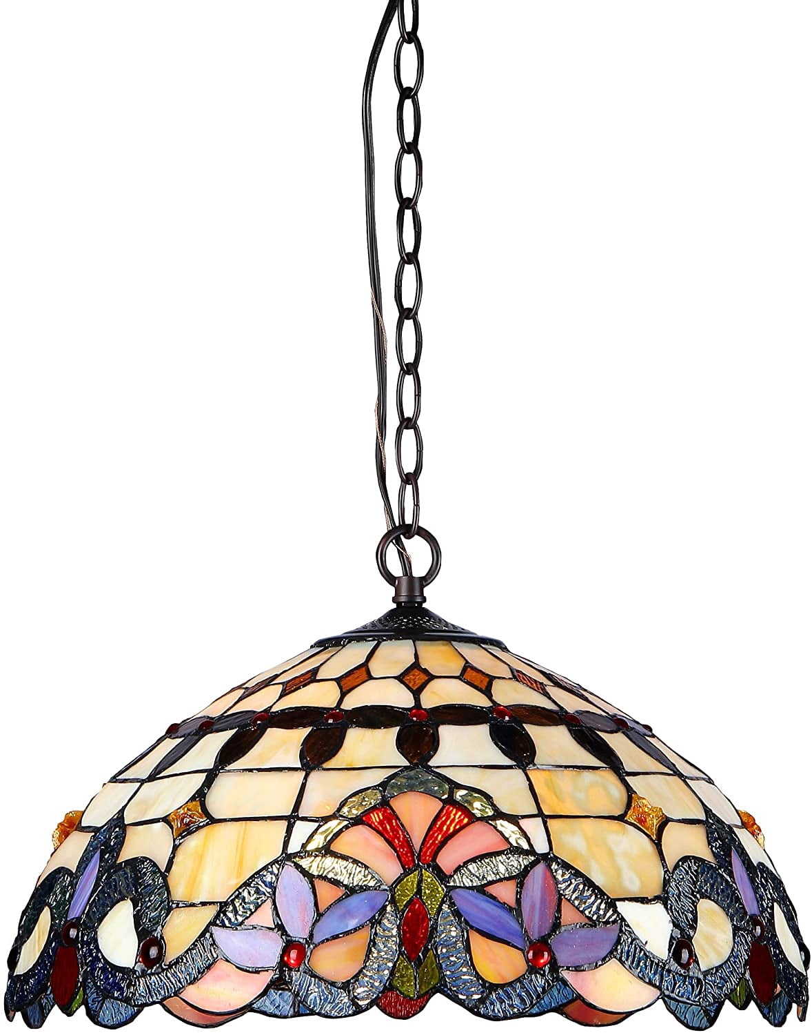 RADIANCE Goods Tiffany-Style 2 Light Victorian Ceiling Pendent Fixture ...