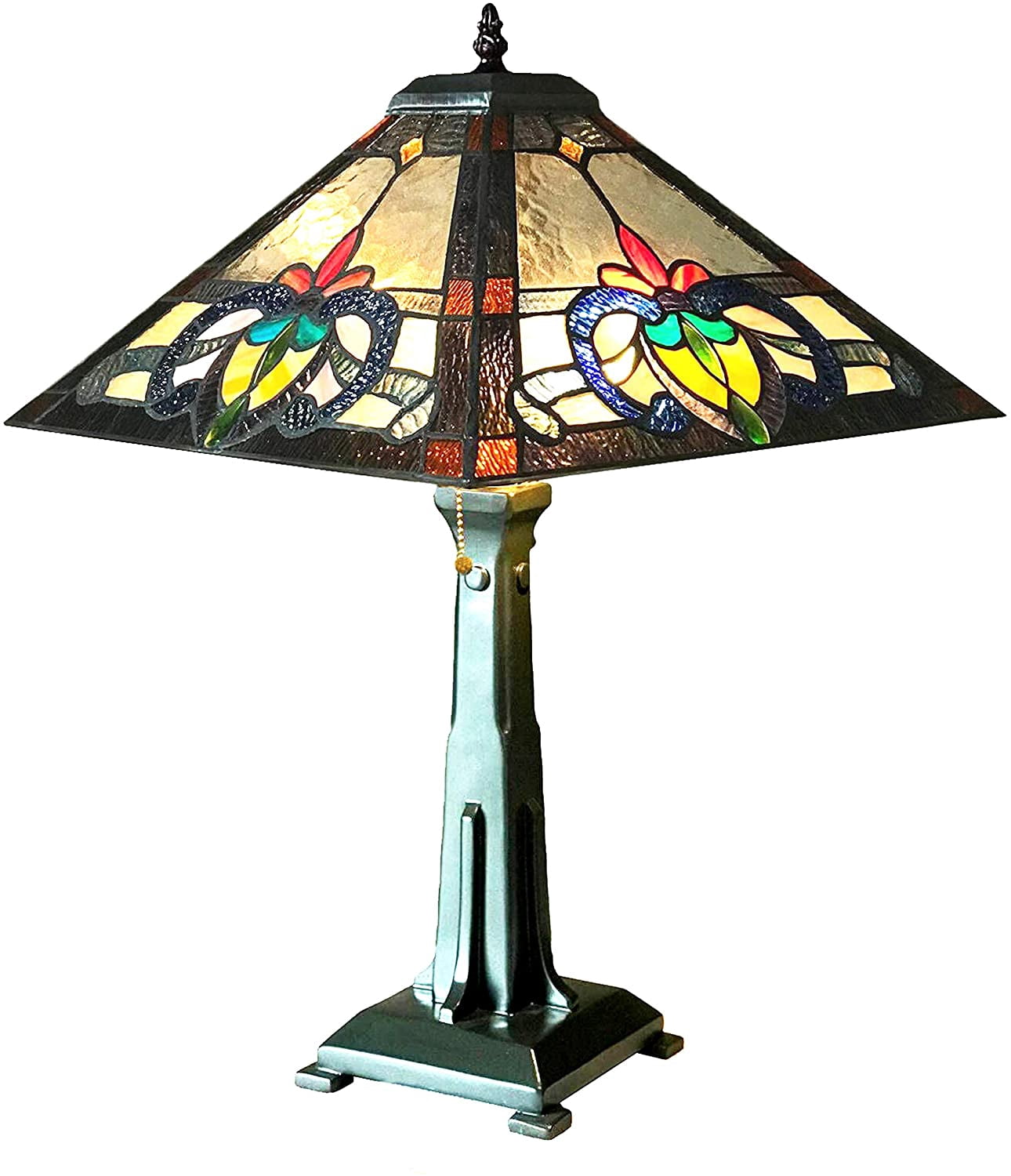 RADIANCE Goods Tiffany-Style Mission Stained Glass Table Lamp 24 ...