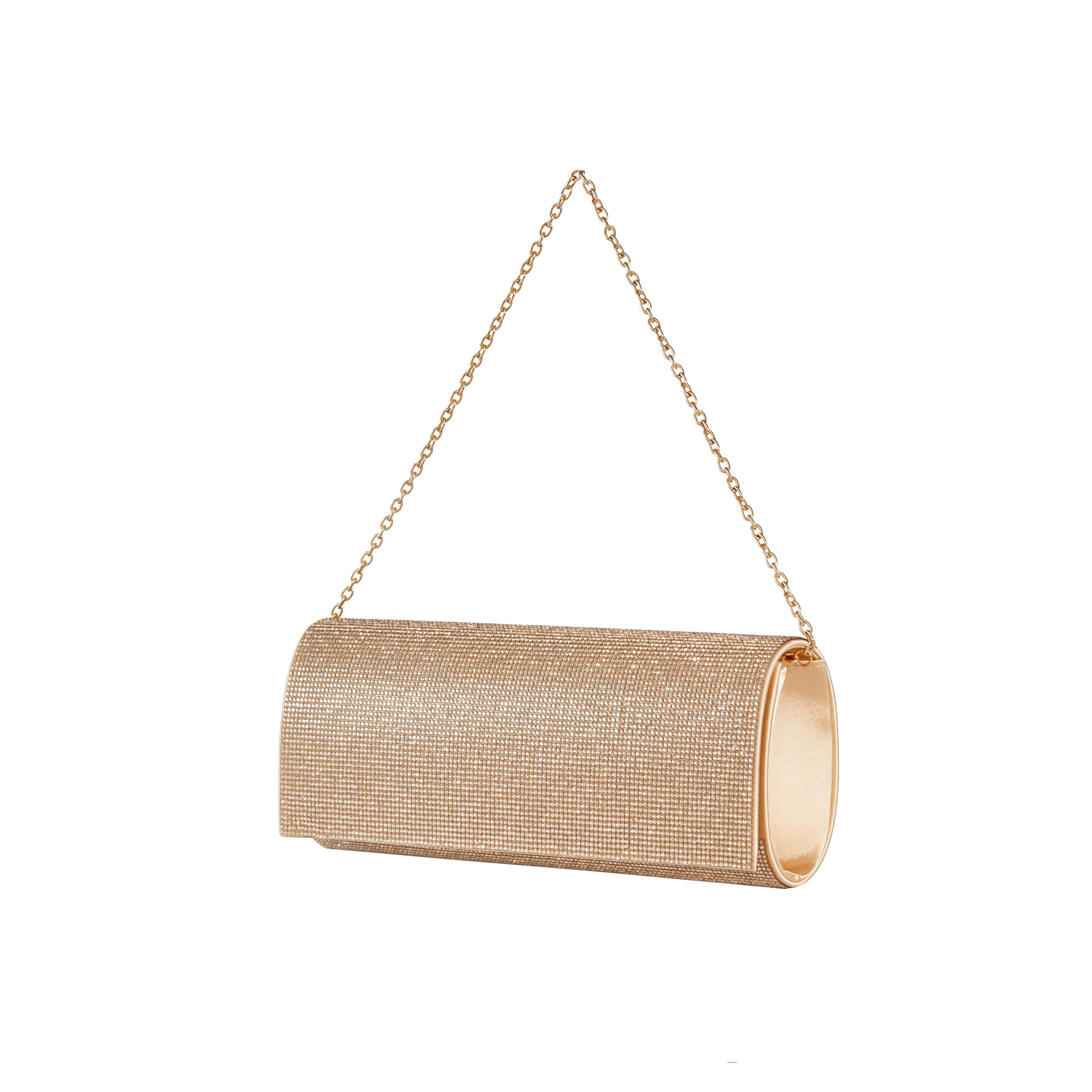 RADIANT RHINESTONE ENVELOPE CLUTCH BAG, TINA BAG GOLD - Walmart.com