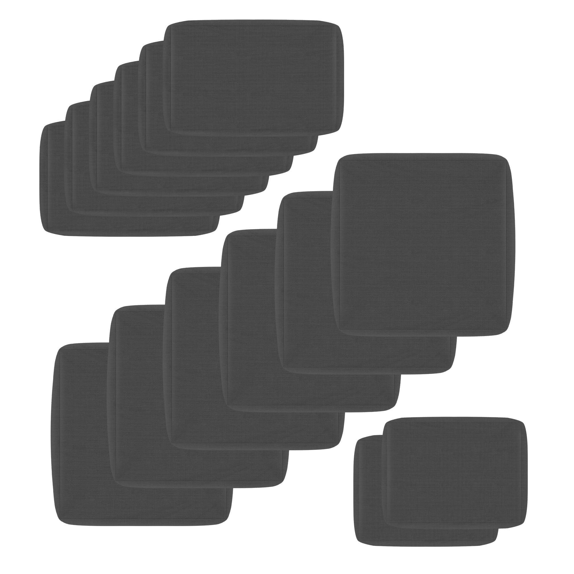 RADIATA Dark Gray Outdoor Sofa Cushion Covers – 27x27 Inch, Water ...