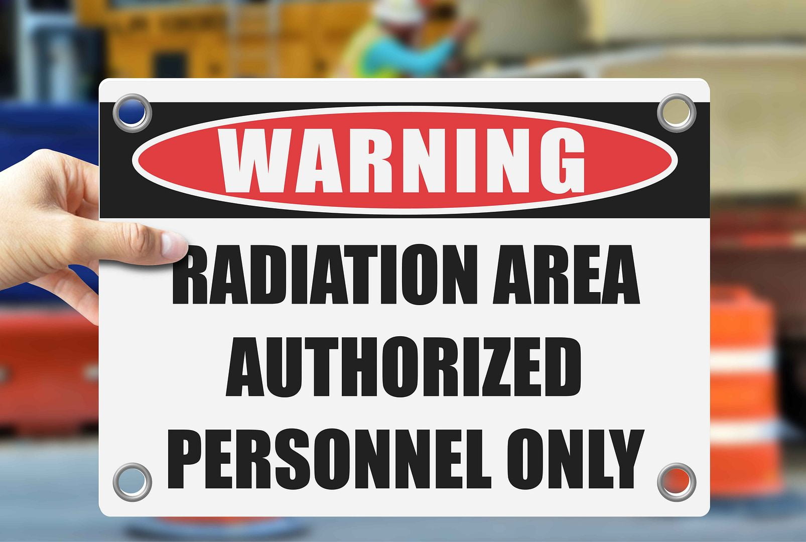 RADIATION AREA AUTHORIZED PERSONNEL ONLY | Warning Notice Caution ...
