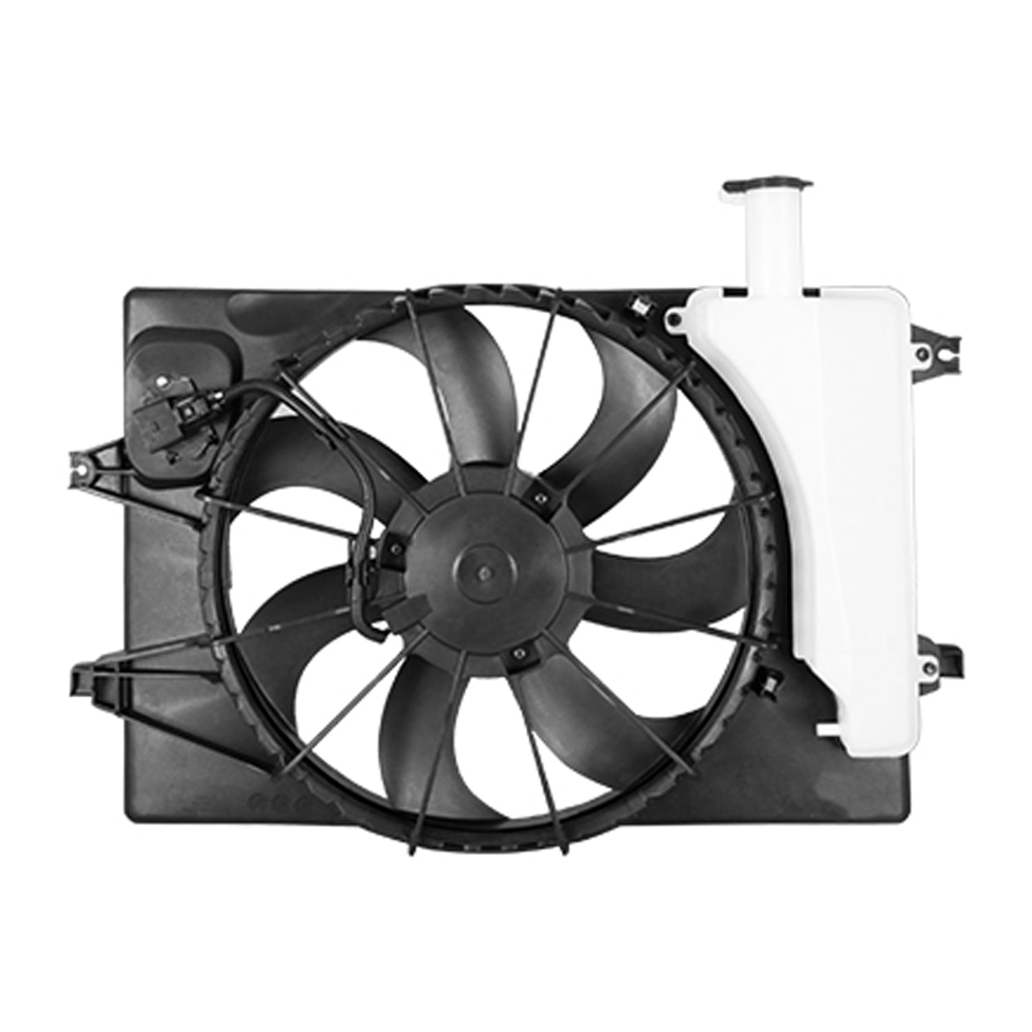 RADIATOR AND CONDENSER FAN ASSEMBLY WITH ONE BIG FAN; 2.0 LITER L4 ...